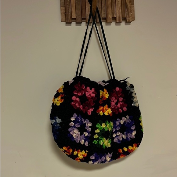 Handmade | Bags | Vintage 97s Handmade Granny Square Purse Bag | Poshmark
